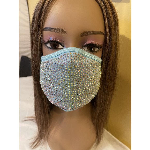 Simply For Us Too | Accessories | New Light Blue Ab Crystal Bling Face ...